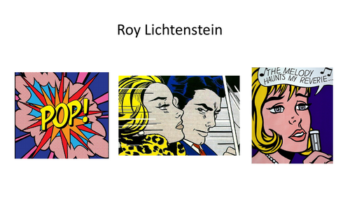 Roy Lichtenstein-inspired Pop Art words | Teaching Resources