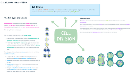 GCSE Biology (AQA) - Cell Biology Notes | Teaching Resources