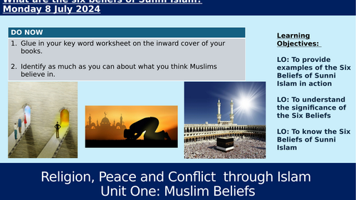 GCSE Islam Edexcel B - Six Beliefs | Teaching Resources