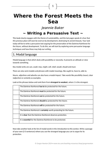 Where the Forest Meets the Sea - Resource set | Teaching Resources