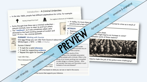 Poverty and Crime in Whitechapel, c.1870 - c.1900 (Edexcel) | Teaching ...