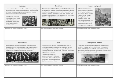 Poverty and Crime in Whitechapel, c.1870 - c.1900 (Edexcel) | Teaching ...