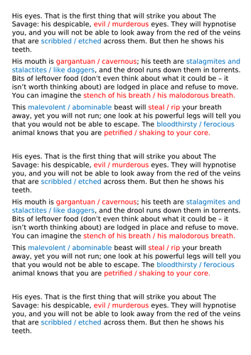 The Savage English planning - complete unit of work for 5/6 | Teaching ...