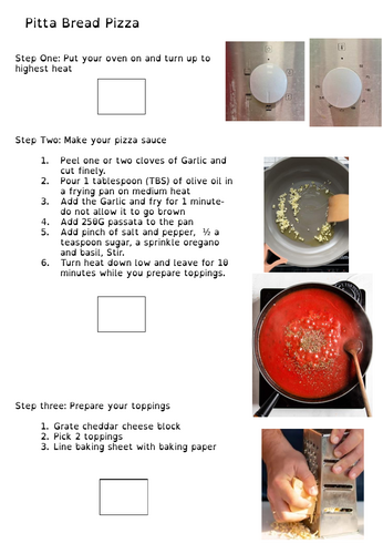 Pitta Bread Pizza Recipe | Teaching Resources