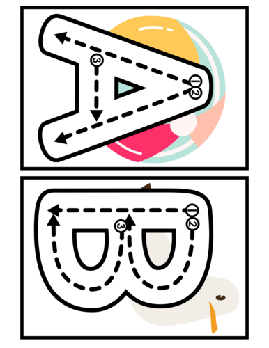 Beach Letter Tracing Cards A-Z with Upper and Lowercase | Teaching ...