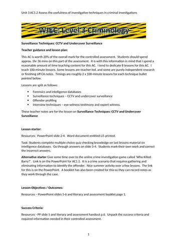 Criminology Surveillance Techniques Covert CCTV Investigative ...