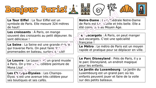 Paris monuments and Olympic Games activities | Teaching Resources