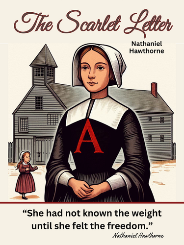 The Scarlet Letter by Nathaniel Hawthorne 18X24 Poster with Quote ...