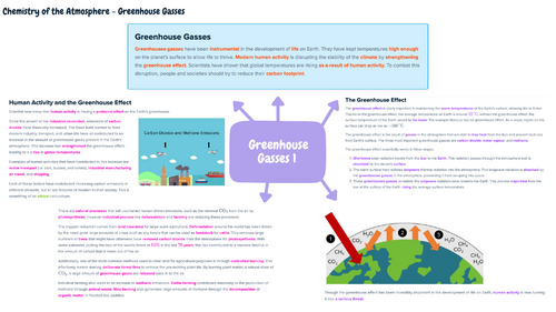 GCSE Chemistry (AQA) - Chemistry of the Atmosphere (Notes) | Teaching ...