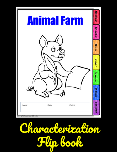 Animal Farm Characterization Flip book | Teaching Resources