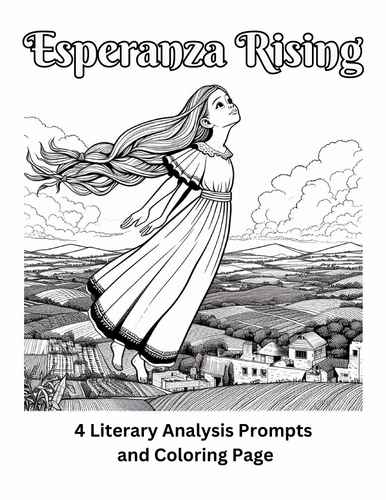 Esperanza Rising Literary Analysis Prompts and Coloring Page | Teaching ...
