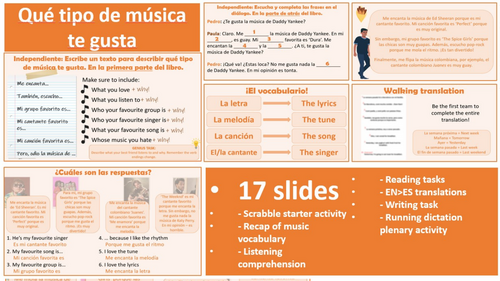 Viva 2, Module 2.2 - Qué tipo de música te gusta | Teaching Resources