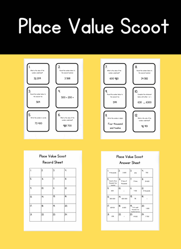 Place Value Scoot | Teaching Resources