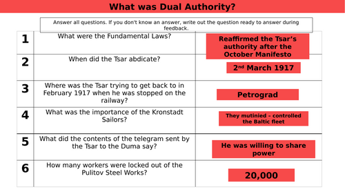 Dual Authority and Provisional Government | Teaching Resources