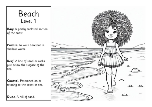 Word of the Day Work Book - Beach - Level 1 | Teaching Resources