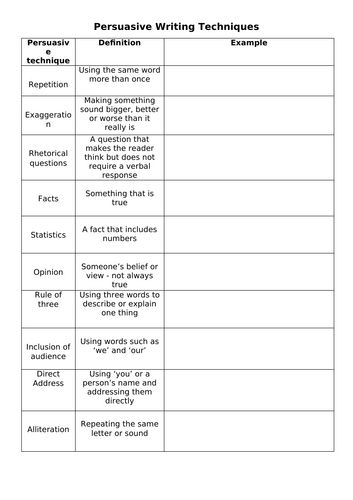 Persuasive writing techniques bundle | Teaching Resources