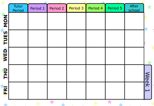 Secondary school teacher weekly planner sheet | Teaching Resources