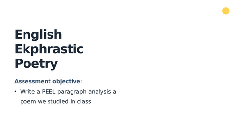 FREE lesson 1 resources for ‘Key Stage 3: Poetry - Ekphrastic ...