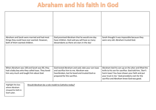 How did Abraham show his faith to God? | Teaching Resources