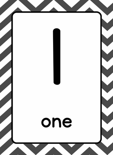 Number Line 1-20: Black and White Chevron Theme | Teaching Resources