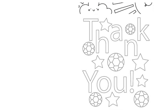 Thank you card colouring templates | Teaching Resources