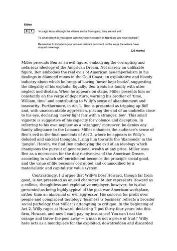 Model A Level Essay Death of A Salesman | Teaching Resources