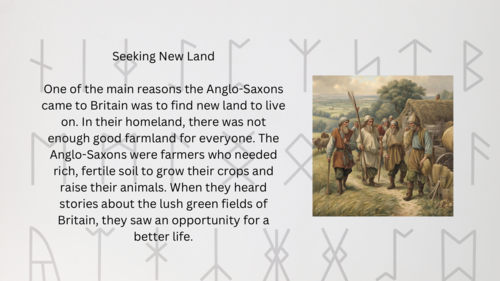 Why did the Anglo-Saxons come to Britain? | Teaching Resources