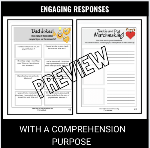 SCOUT AND THE RESCUE DOGS Novel Study | Teaching Resources