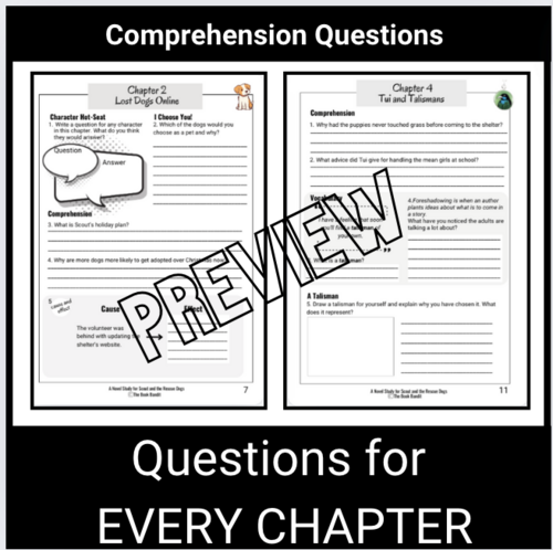 SCOUT AND THE RESCUE DOGS Novel Study | Teaching Resources