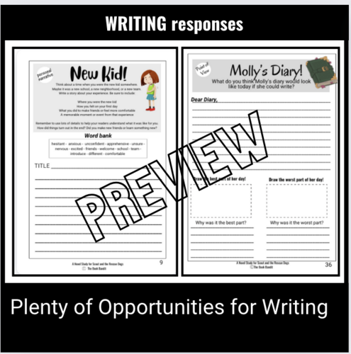 SCOUT AND THE RESCUE DOGS Novel Study | Teaching Resources