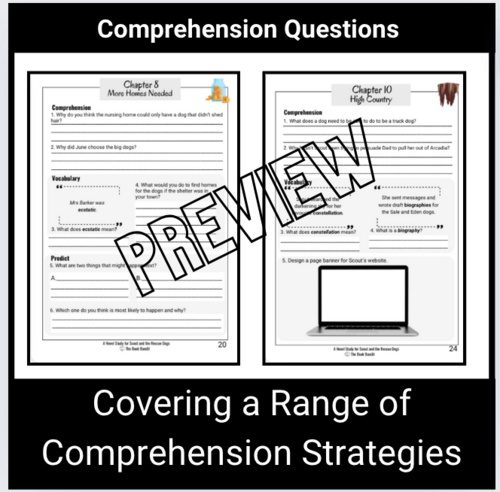 SCOUT AND THE RESCUE DOGS Novel Study | Teaching Resources