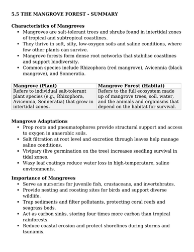 Examples of Marine Ecosystems, IAL Marine Science, Cambridge CIE 9693 ...