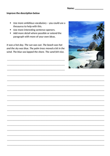 Descriptive writing resources bundle | Teaching Resources