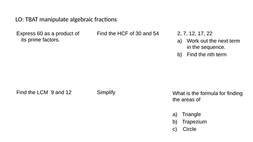 Higher lessons | Teaching Resources