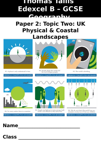 Edexcel B GCSE Geography Coastal Landscapes Revision/HW Booklet | Teaching Resources