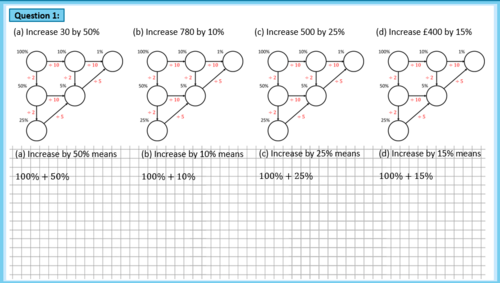 Increasing / decreasing by a percentage | Teaching Resources