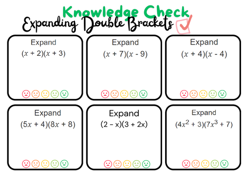 Expanding Double Brackets | Teaching Resources