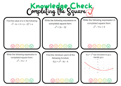 Completing the Square | Teaching Resources