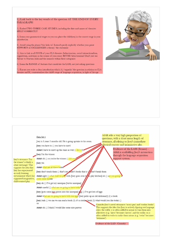 Child Language Development Transcript Analysis 2 | Teaching Resources