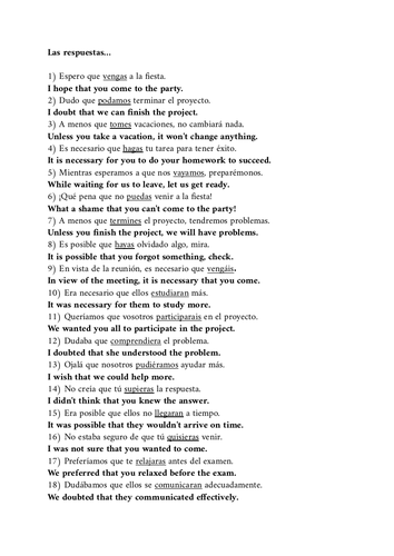 The Subjunctive in Spanish / El subjuntivo - Complete Guide | Teaching ...