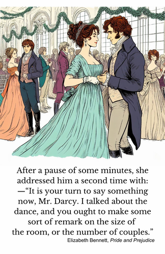Pride and Prejudice (Elizabeth dances with Darcy) 11X17 with quote ...