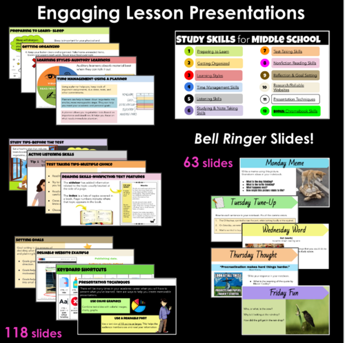 Study Skills-Middle School-Nine Week Curriculum | Teaching Resources