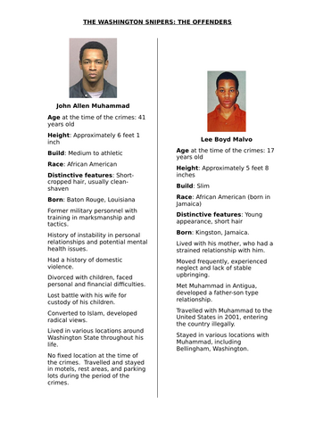 Criminology Psychology Taster Induction Lesson A Level GCSE Offender ...