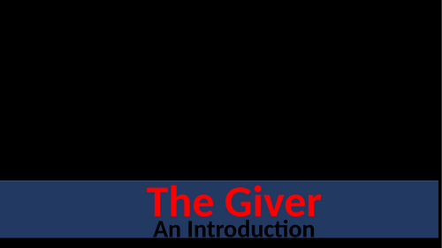 The Giver Introduction PowerPoint | Teaching Resources