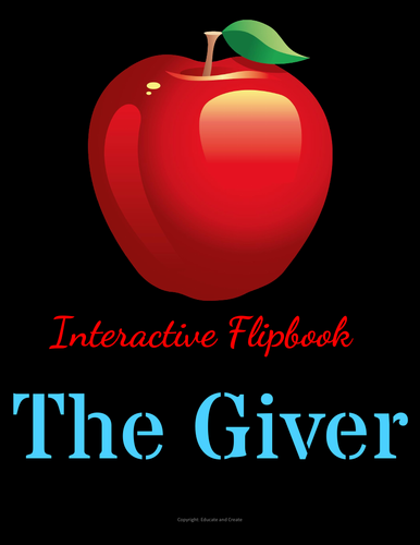 The Giver Interactive Flip book Study Guide | Teaching Resources