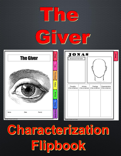 The Giver Characterization Flipbook | Teaching Resources