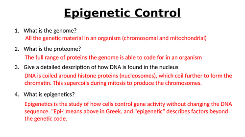 A Level Aqa Biology Control Of Gene Expression Bundle Teaching