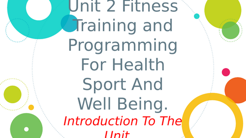 Fitness Training and Programming For Health Sport And Well Being ...