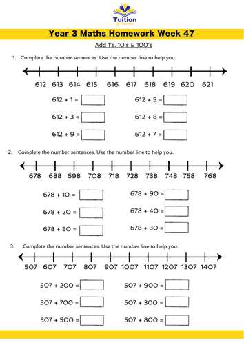 Year 3 Maths Revision Booklet - Addition | Teaching Resources