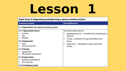 Sport Studies J829 - R185 TA3-TA5 | Teaching Resources